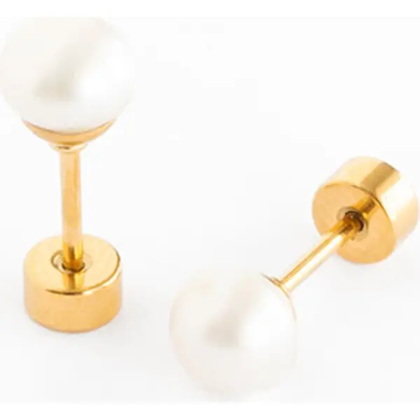PIP POP Pearl Stud Earrings - White