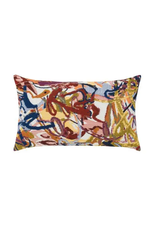 ELAINE SMITH Graffiti Jacquard Indoor & Outdoor Woven Accent Pillow - Multi