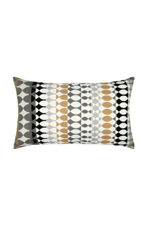ELAINE SMITH Modern Oval Indoor & Outdoor Woven Accent Pillow - Dune