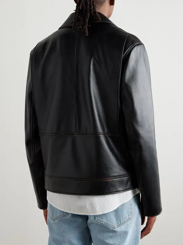 Paul Smith Leather Blouson Jacket - Brown