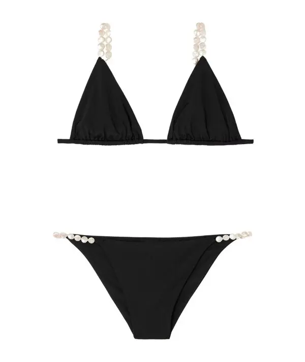 SARA CRISTINA Pearl-embellished Bikini