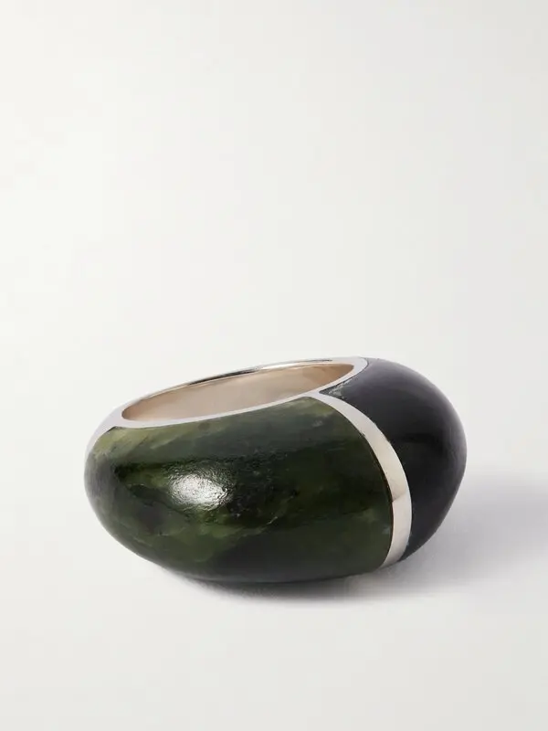 SOPHIE BUHAI Division Jade Ring - Black