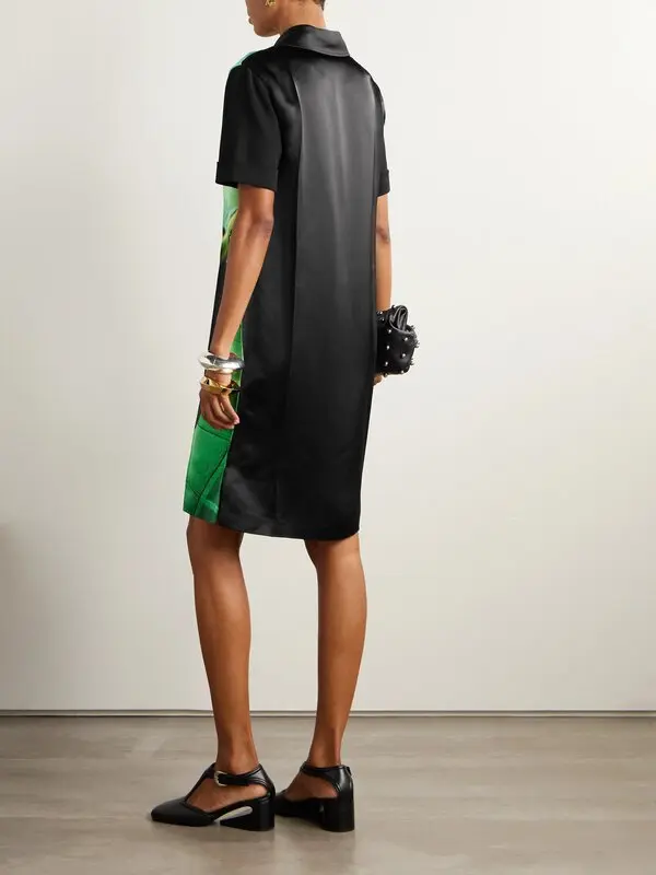 JIL SANDER Printed Satin Midi Dress