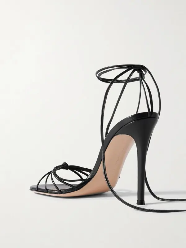 GIANVITO ROSSI 105 Lace-up Leather Sandals