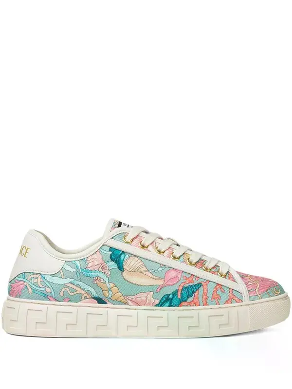Versace Underwater Barocco Greca Sneakers - Green