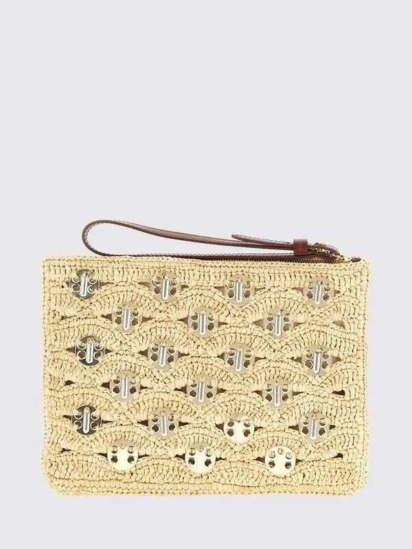 Rabanne Raffia Clutch - Beige