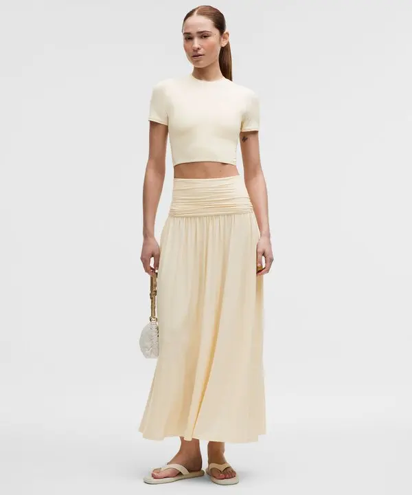 Lululemon 2-in-1 Strapless Maxi Dress - Butter Cream