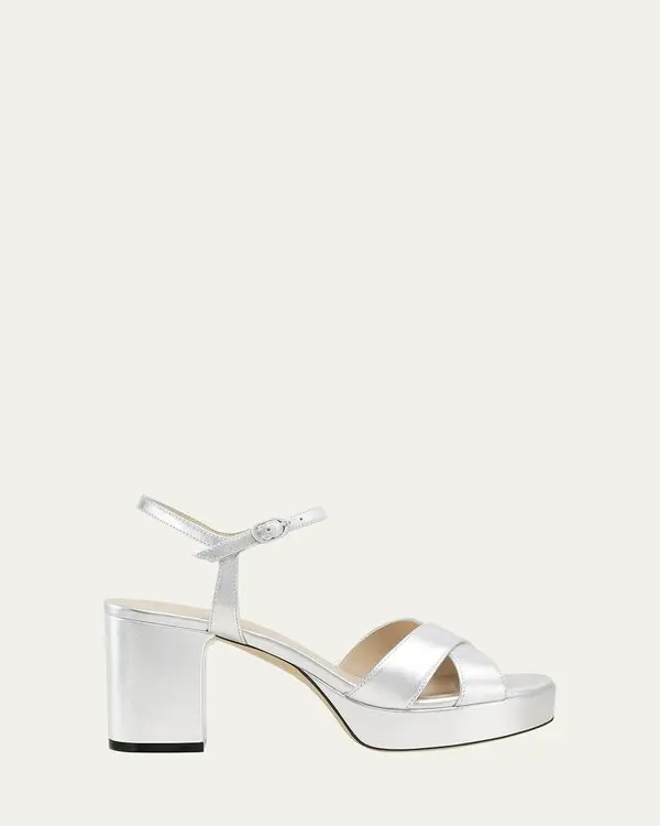 STUART WEITZMAN Dayna Platform Sandals - Silver