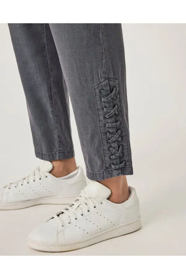 Splendid Straight Leg Lace-up Pant - Blue / Navy