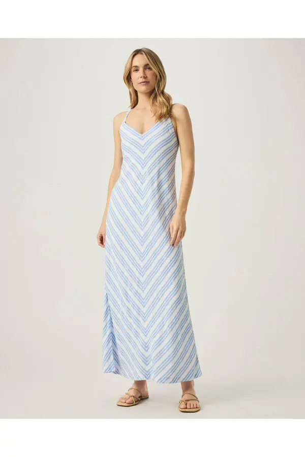 Splendid Gisele Stripe Midi Dress - Blue
