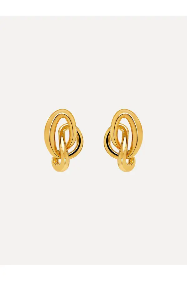 Oscar De La Renta O Knot Earrings - Gold