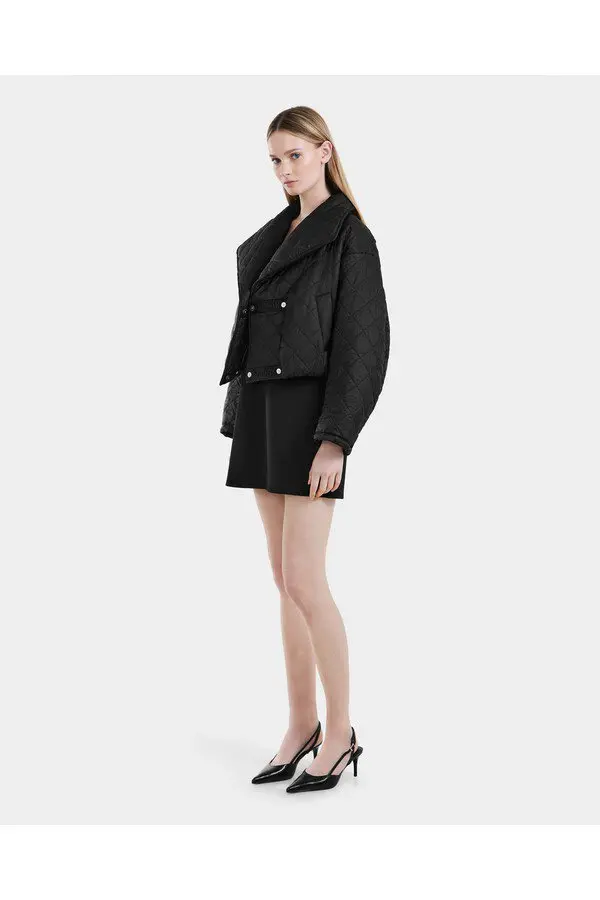 Rudsak Quilted Cropped Jacket - Black