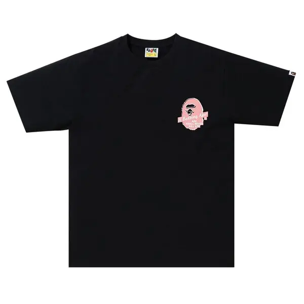 A BATHING APE Circle Tee /pink - Black
