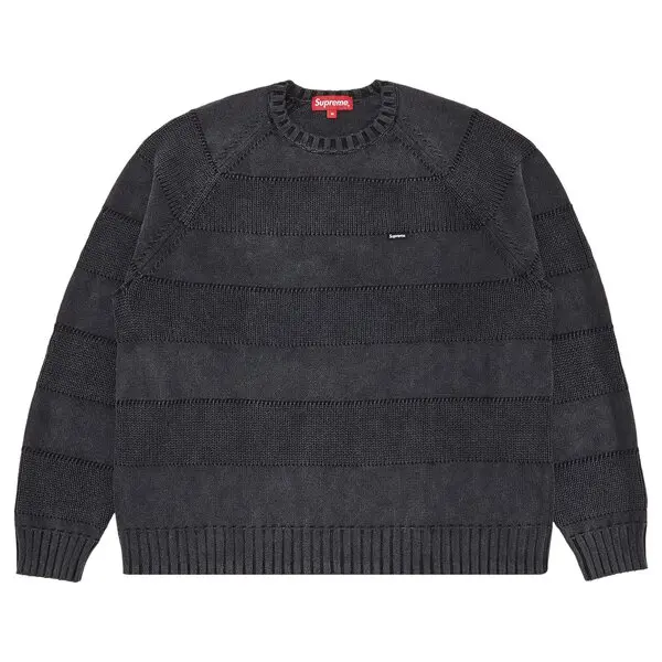 Supreme Small Box Stripe Sweater - Black