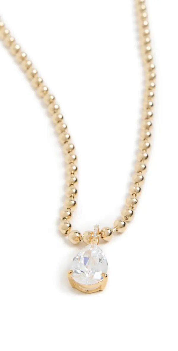 Alexa Leigh Power Pear Zirconia Necklace - Yellow Gold