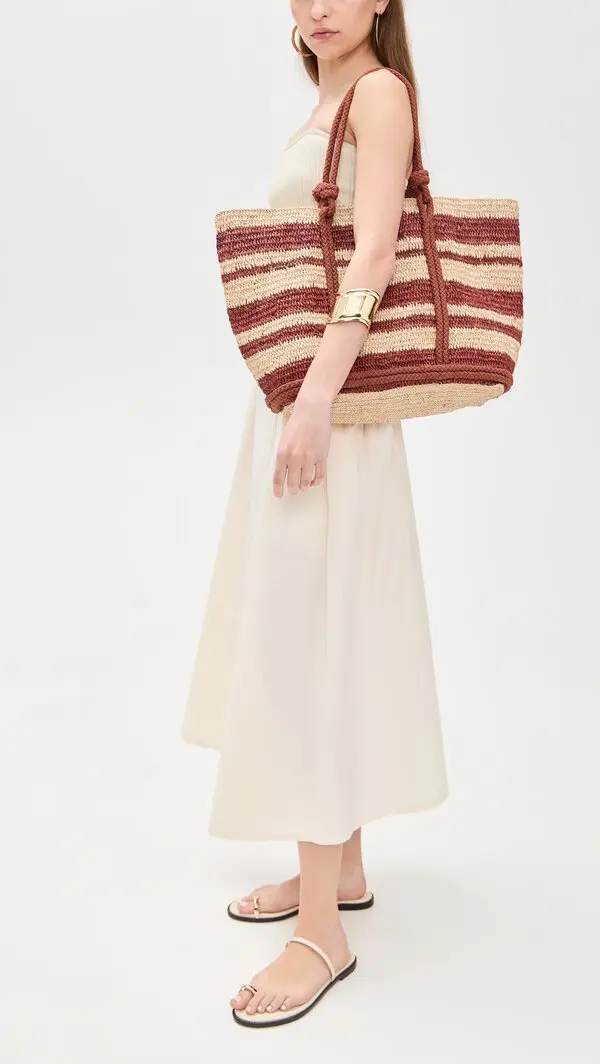 Vanessa Bruno Large Raffia Cabas Tote