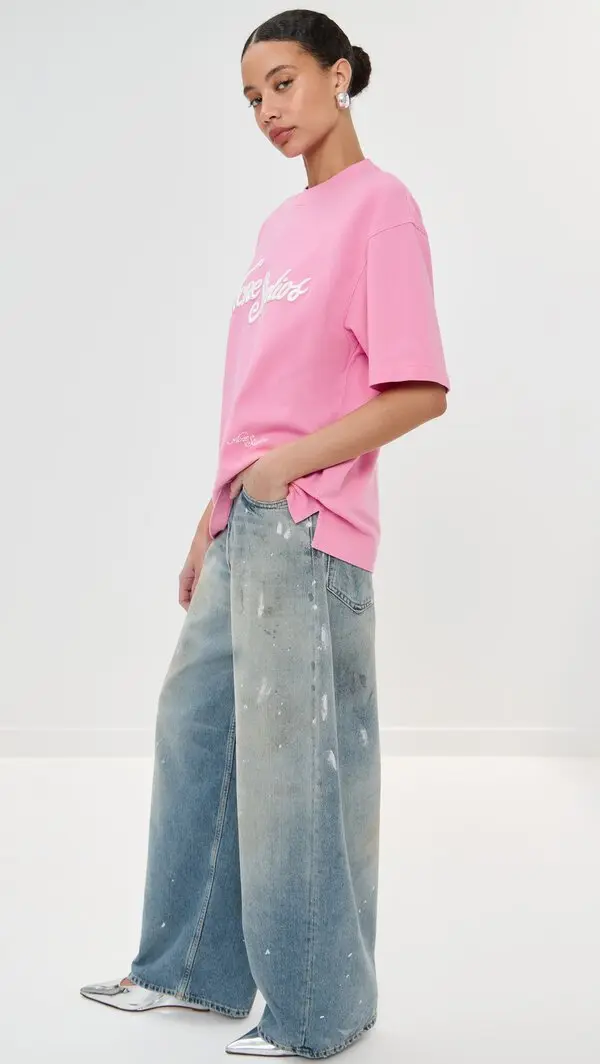 Acne Studios Exford Tourist Logo Tee - Bubble Pink