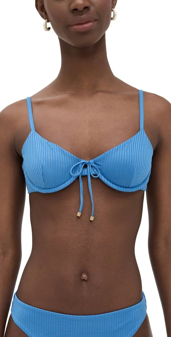 Vitamin A Ada Underwire Bikini Top - Chambray