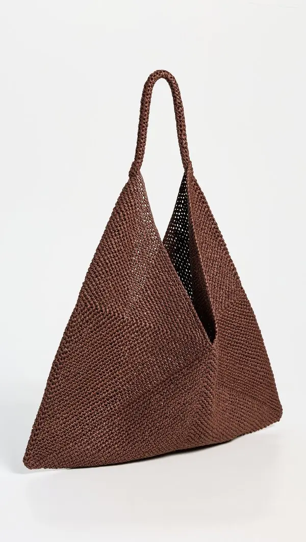 A.L.C. Sid Raffia Tote - Chocolate