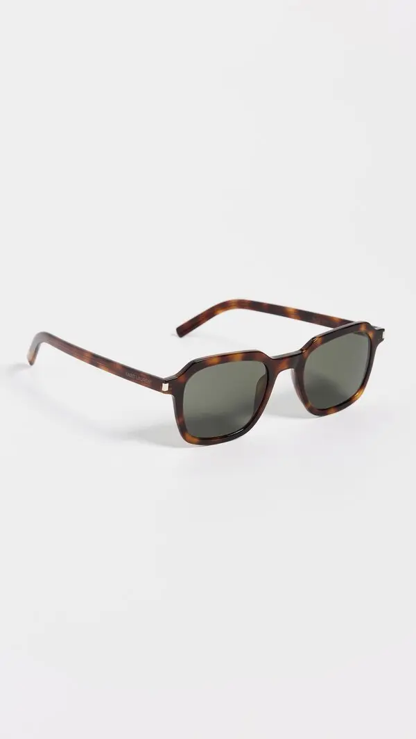 Saint Laurent Slim Square Frame Sunglasses