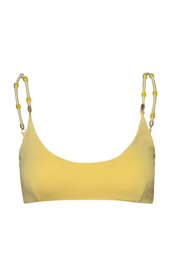 BAOBAB Itala Embellished Bikini Top - Yellow