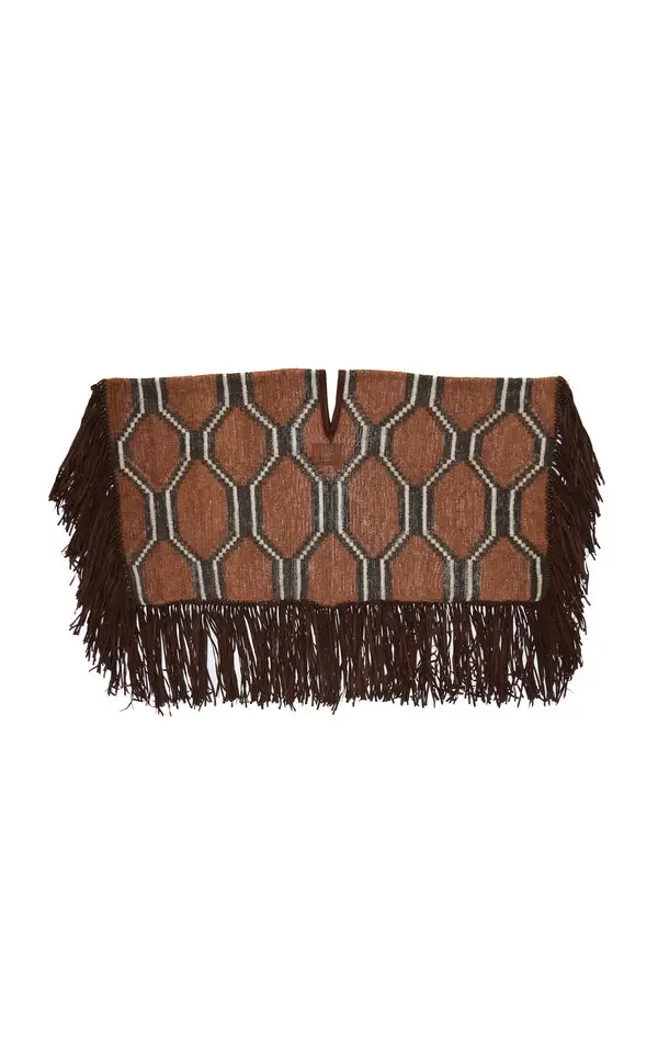 CURATORIA Viento Short Poncho - Brown