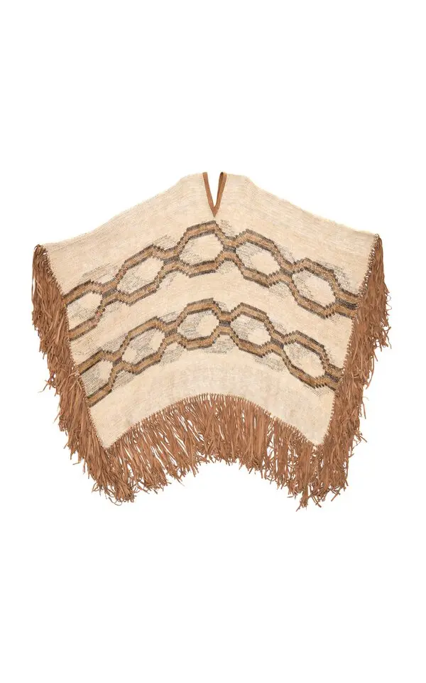 CURATORIA Viento Long Poncho - Tan