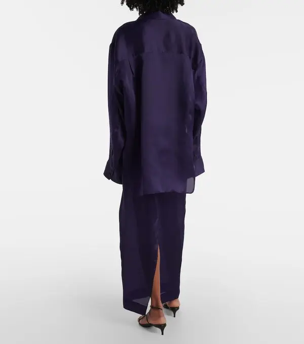 Khaite Herschel Silk Organza Shirt