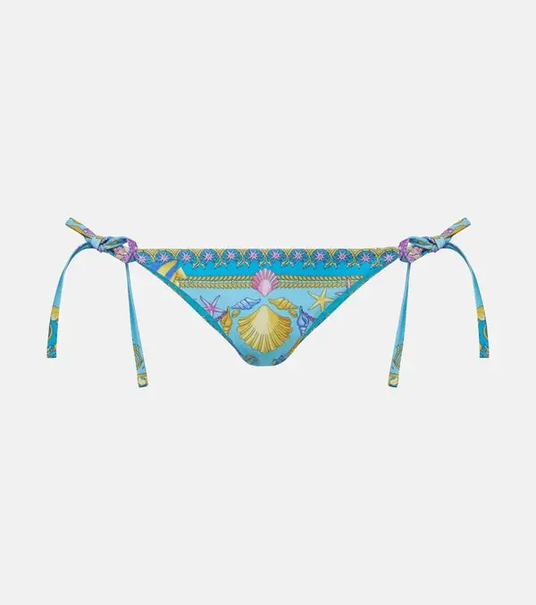 Versace Printed Bikini Bottom - Blue