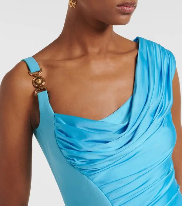 Versace Medusa Draped Gown
