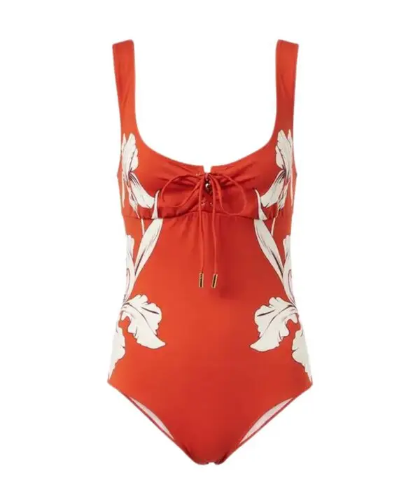 La DoubleJ Sunset Floral One-piece Swimsuit - Orange