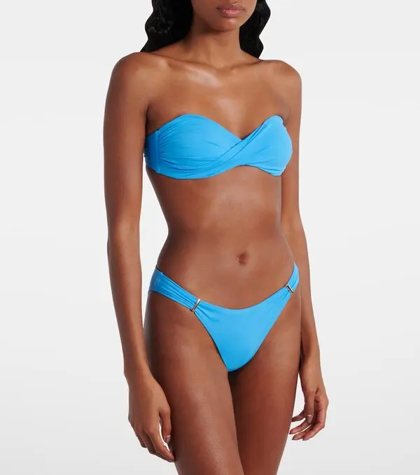 Melissa Odabash Martinique Embellished Bikini Bottoms - Blue