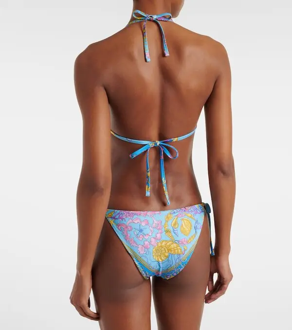 Versace Medusa Printed Triangle Bikini Top