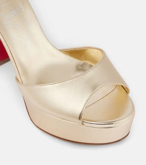 CHRISTIAN LOUBOUTIN Sandaloo 130 Leather Peep-toe Pumps