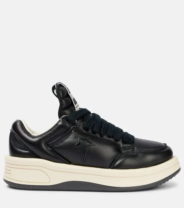 Rick Owens X Converse Turbowpn Leather Sneakers - Black