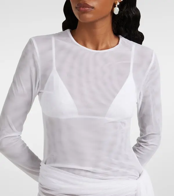 BANANHOT Aiden Draped Mini Dress - White