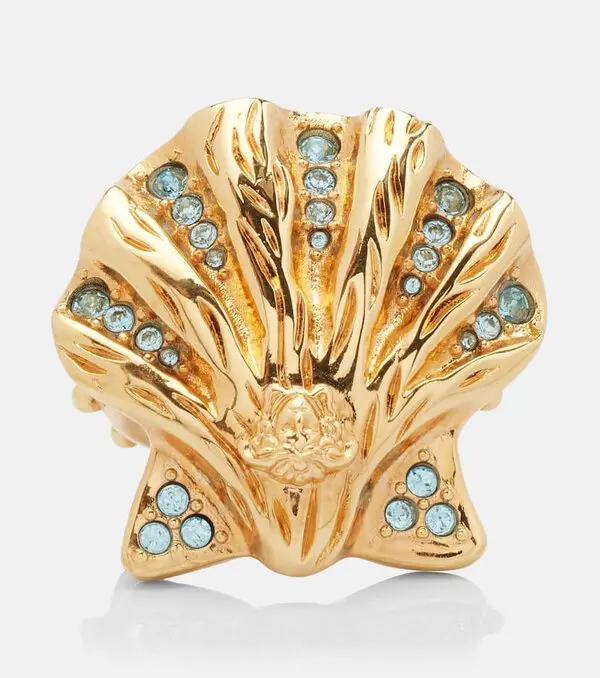 Versace La Medusa Embellished Ring - Gold