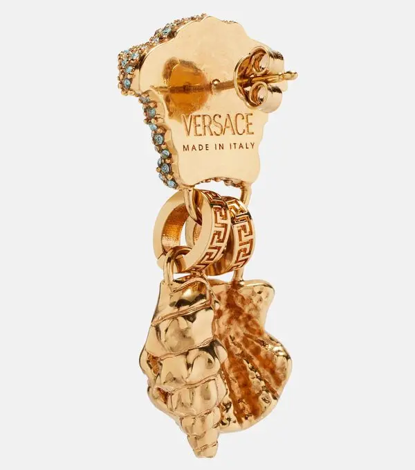 Versace La Medusa Embellished Drop Earrings