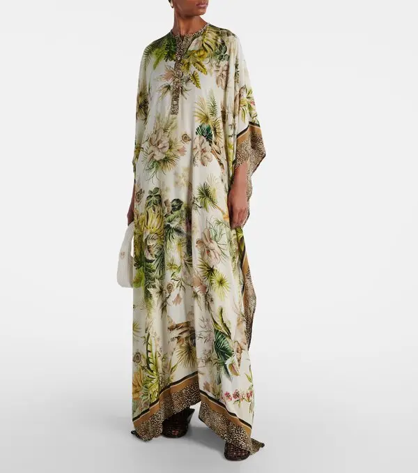 Elie Saab Savannah Printed Chiffon Kaftan - Multicoloured