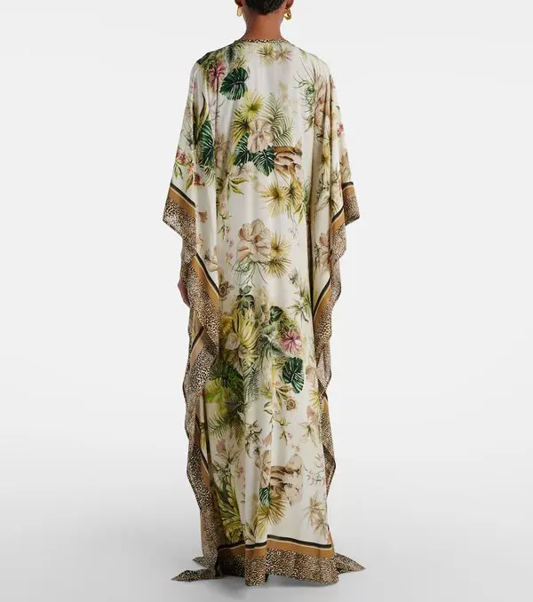 Elie Saab Savannah Printed Chiffon Kaftan - Multicoloured