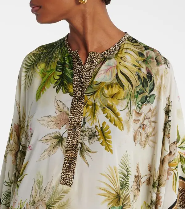 Elie Saab Savannah Printed Chiffon Kaftan - Multicoloured