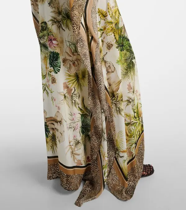 Elie Saab Savannah Printed Chiffon Kaftan - Multicoloured