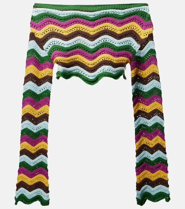 BANANHOT Helena Striped Crop Top - Multicoloured