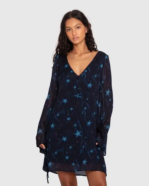 BELLE & BLOOM Star Eyes Mini Dress - Navy