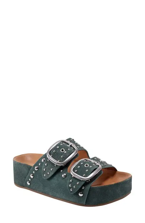Marc Fisher Sayge Platform Sandals - Medium Green