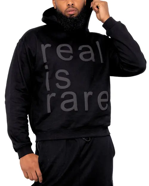 DAI MODA Crown Me Fleece Hoodie - Black