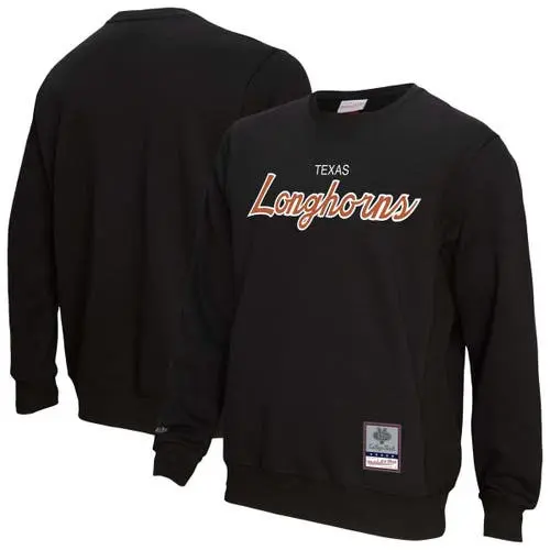 Mitchell & Ness Texas Longhorns Elite Script Pullover Sweatshirt