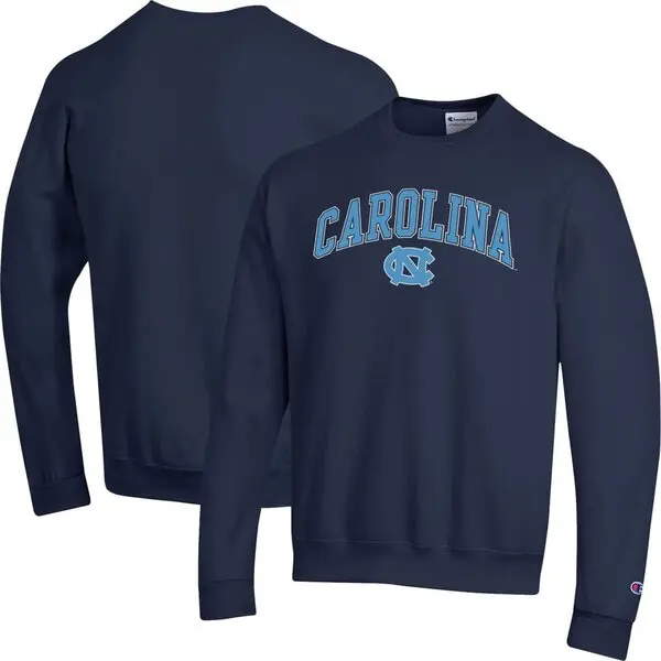 Champion North Carolina Tar Heels Arch Over Logo Pullover Sweatshirt - Navy