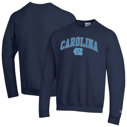 Champion North Carolina Tar Heels Arch Over Logo Pullover Sweatshirt - Navy