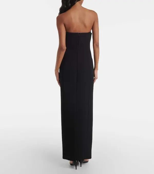 Khaite Yael Crepe Maxi Dress - Black